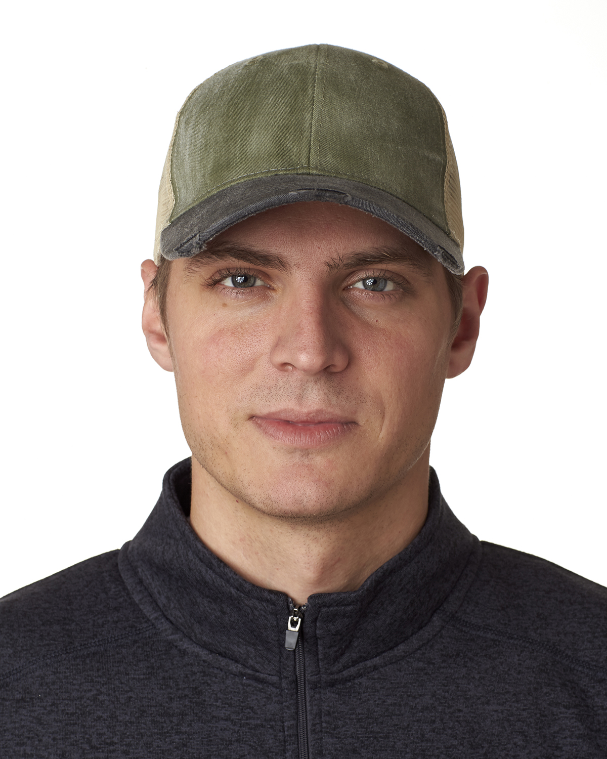 Adams Caps OL102 - 6-Panel Pigment-Dyed Distressed Trucker Cap $7.75 ...