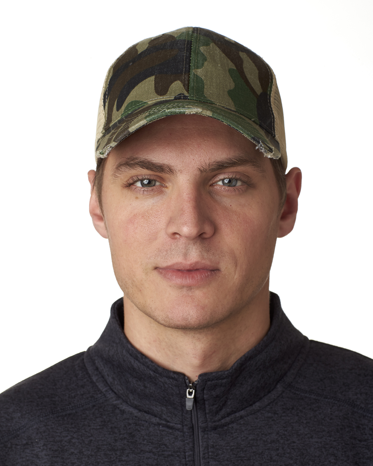Adams Caps OL102 - 6-Panel Pigment-Dyed Distressed Trucker Cap $7.75 ...
