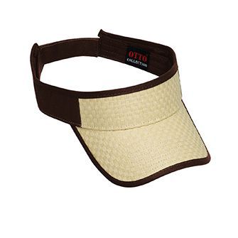 Toyo straw two tone color six panel sun visors $4.97